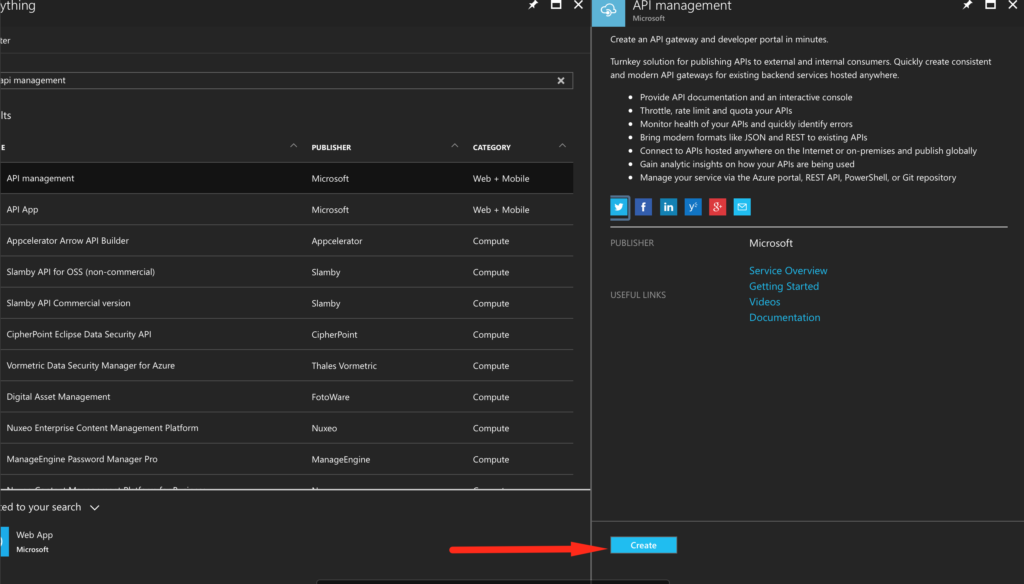 Manage the Web API using AZURE API Management - Technical